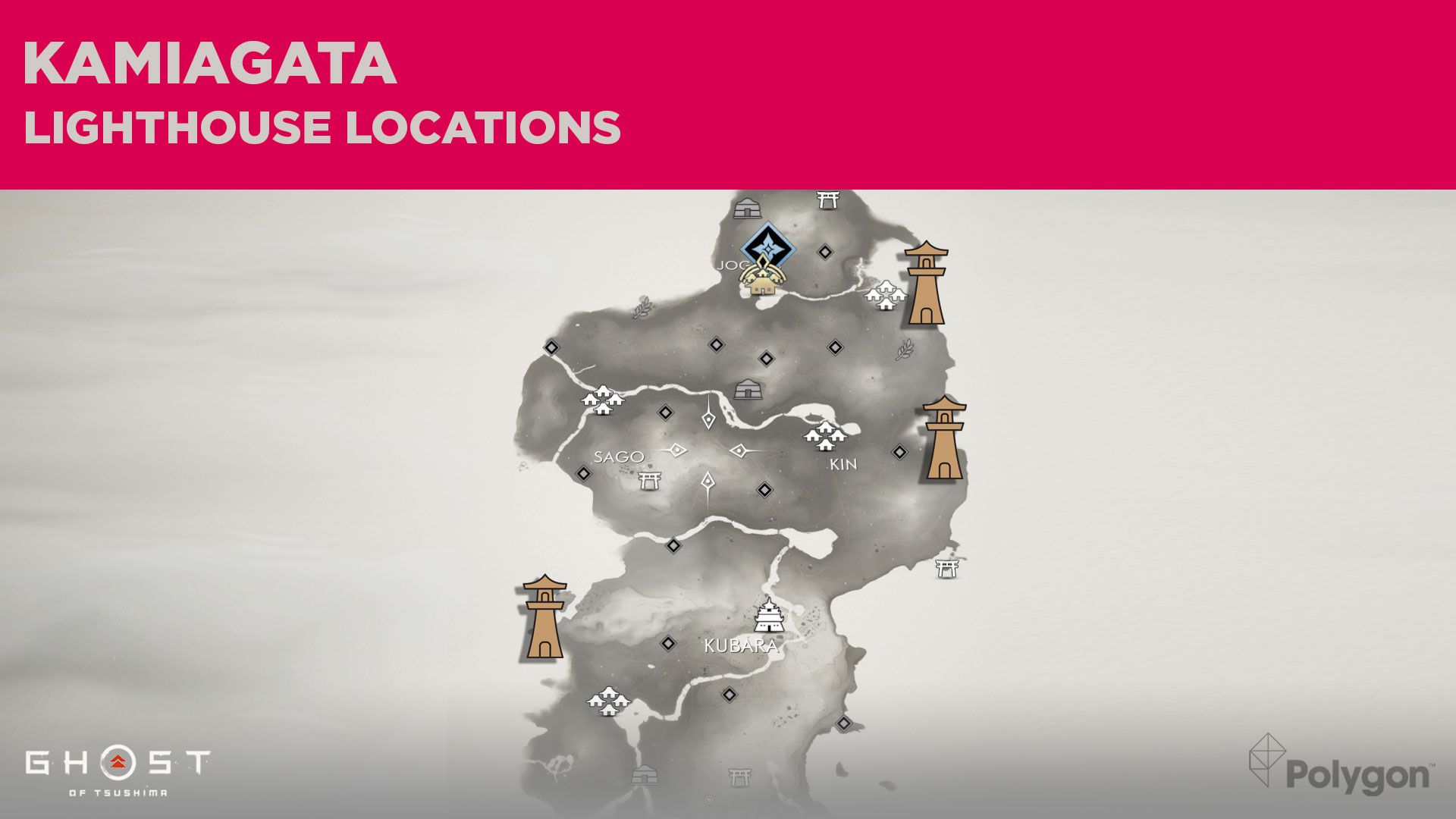 Ghost of Tsushima Lighthouse map locations guide