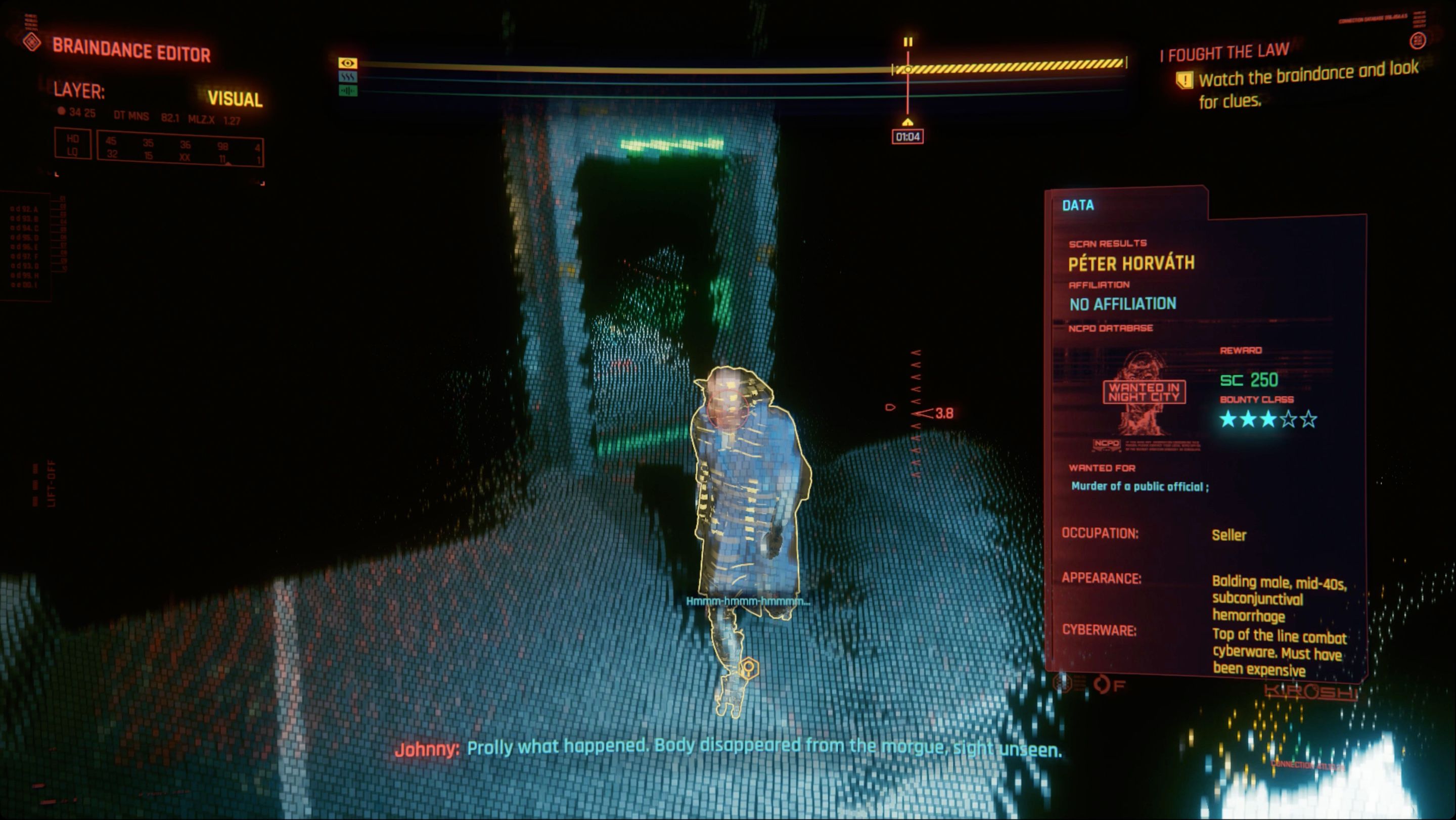 Cyberpunk 2077 I Fought the Law braindance guide and walkthrough