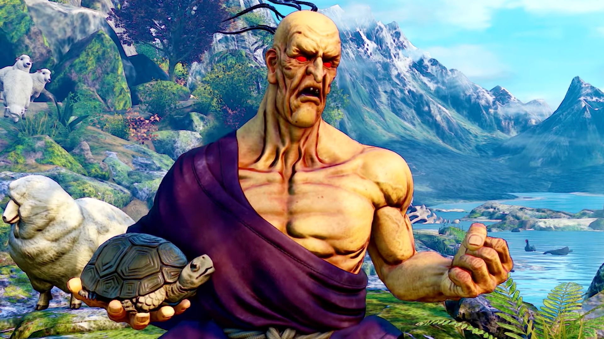 Street Fighter 5’s Oro always carries his pet turtle with him