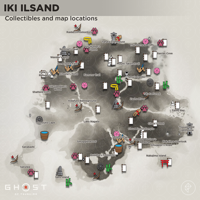 Iki Island map and collectible locations — Ghost of Tsushima guide