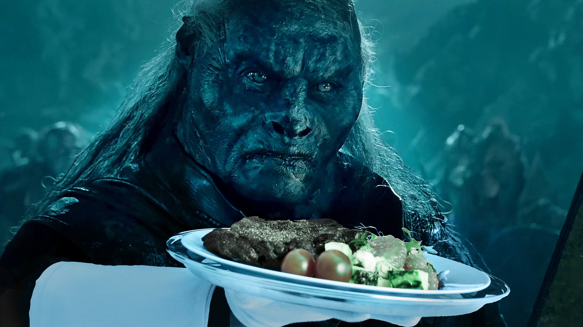 Lord of the Rings orcs having meat on the menu is actually a weird trope