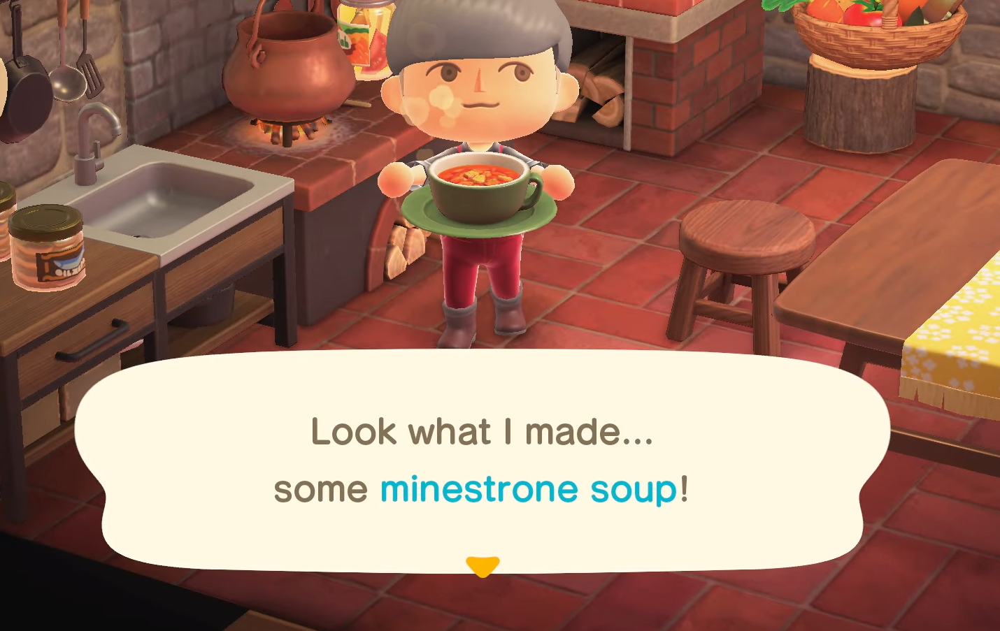 Recipes, cooking, and food in ACNH