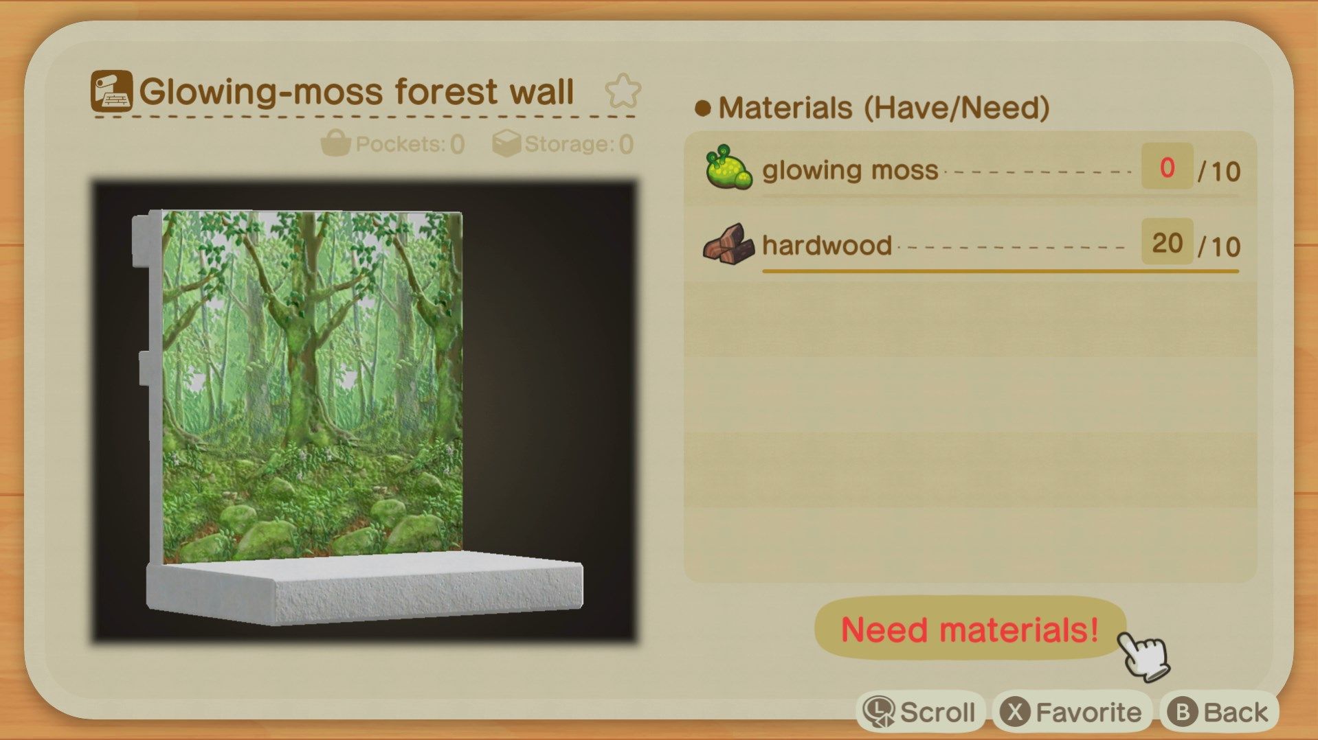 Glowing moss in Animal Crossing and ACNH vines