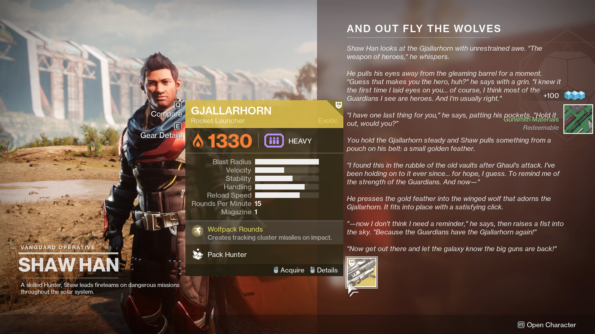 Destiny 2 Gjallarhorn Exotic guide: And Out Fly The Wolves quest ...
