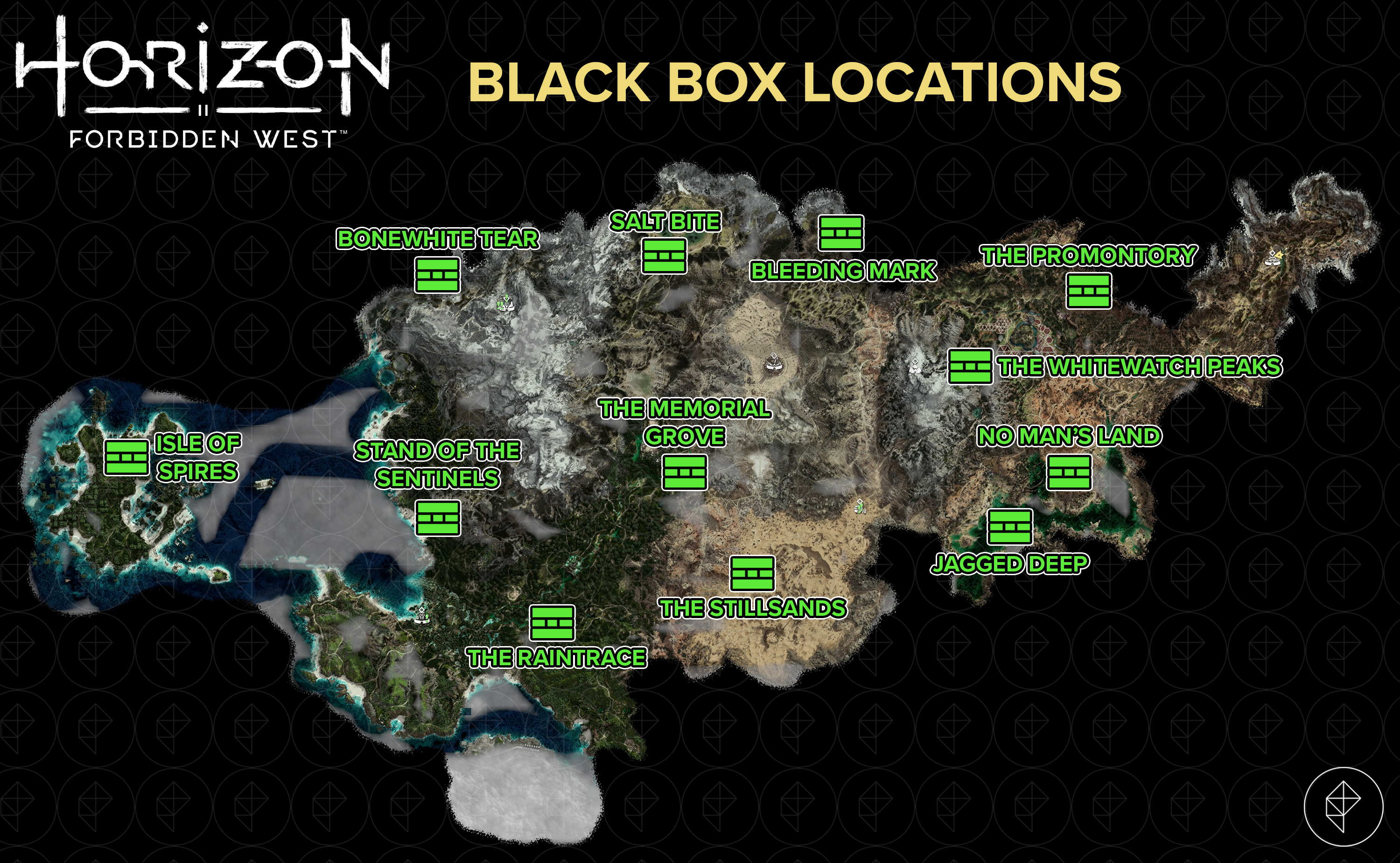 Black Box locations in Horizon Forbidden West