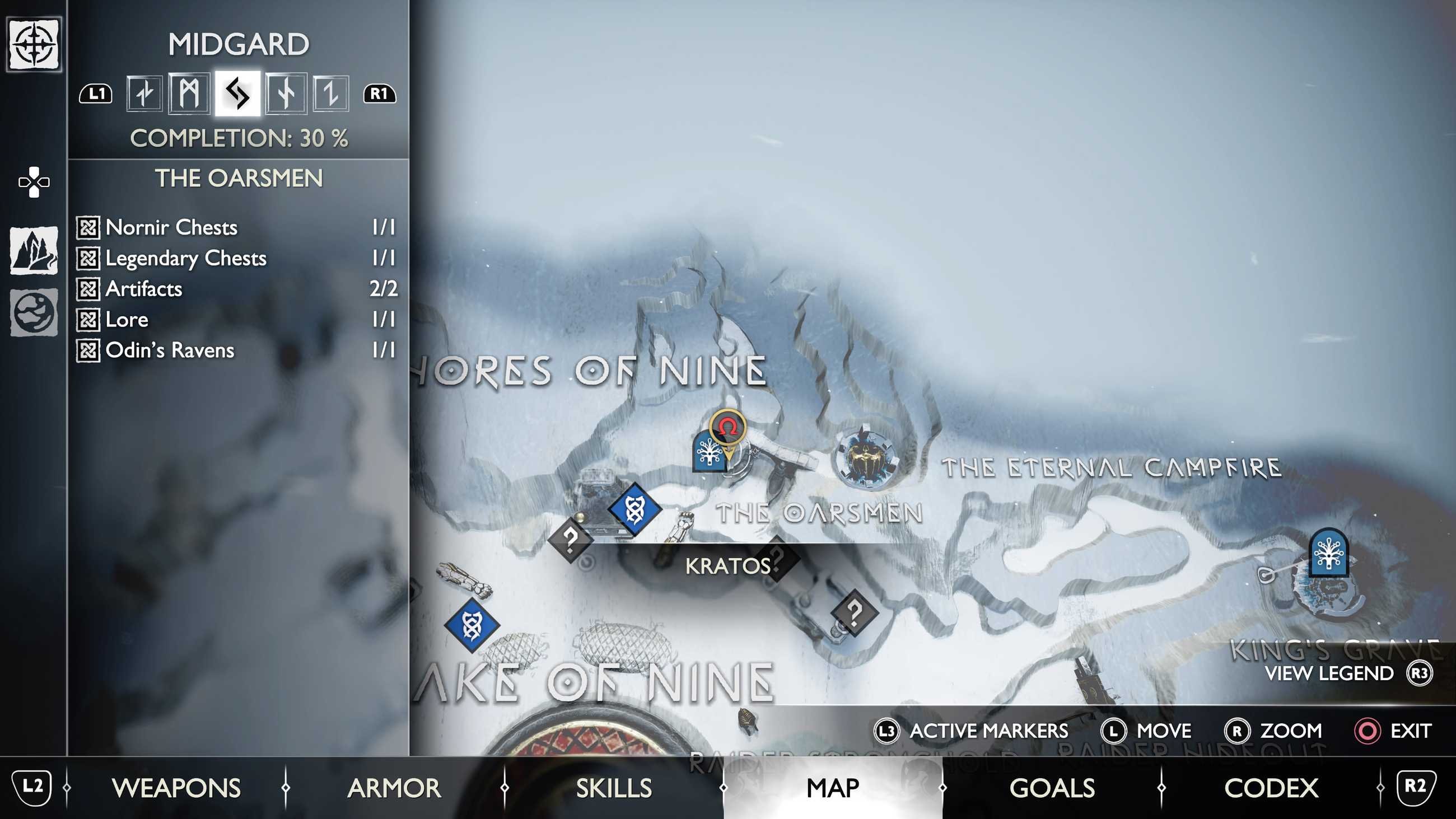 God of War Ragnarok Midgard artifacts, collectibles and Odin’s Ravens