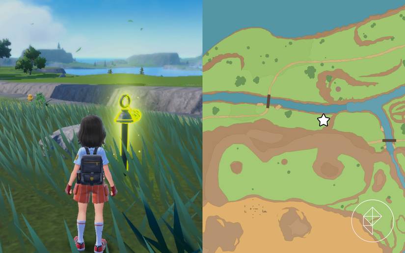 Pokémon Scarlet and Violet Ting-Lu shrine and stake (yellow/green ...