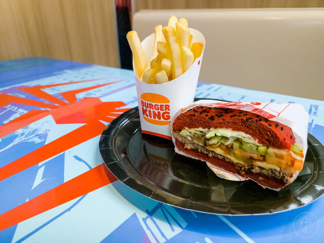 Taste-testing Burger King’s red, non-radioactive Spider-Verse Whopper