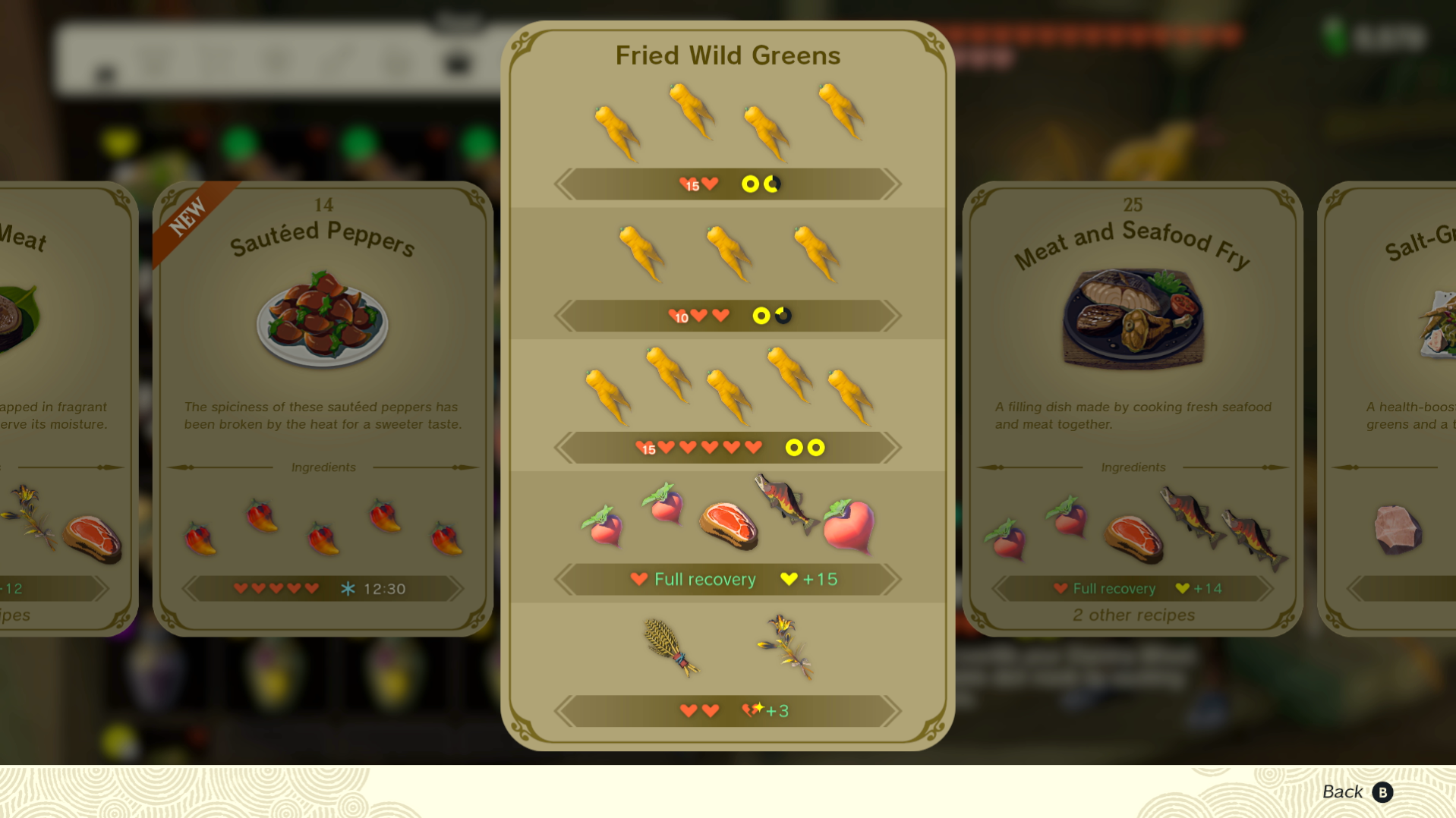 Stamina recipes, elixirs, and food in Zelda: Tears of the Kingdom