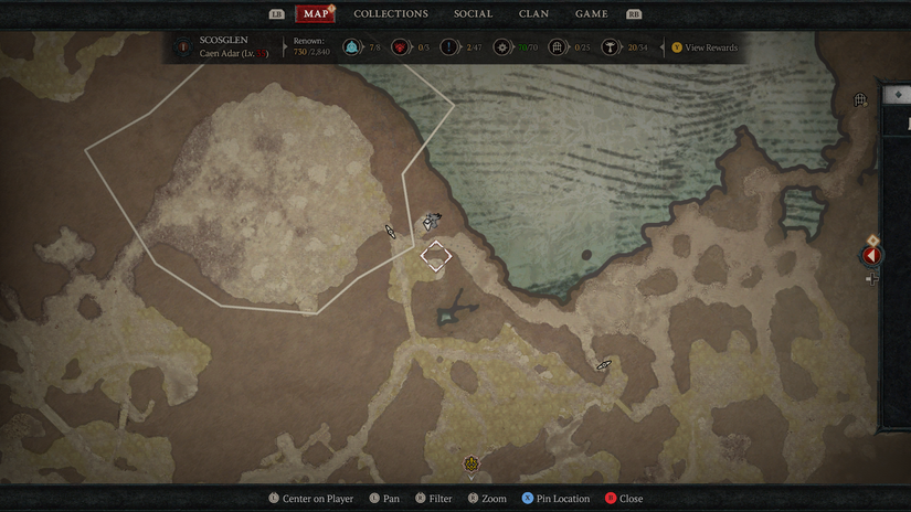 All Scosglen Altar of Lilith locations and map in Diablo 4