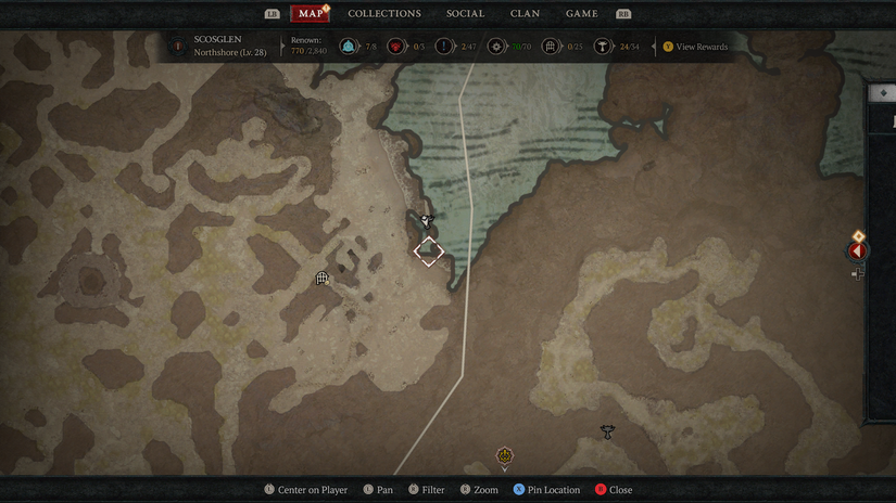 All Scosglen Altar of Lilith locations and map in Diablo 4