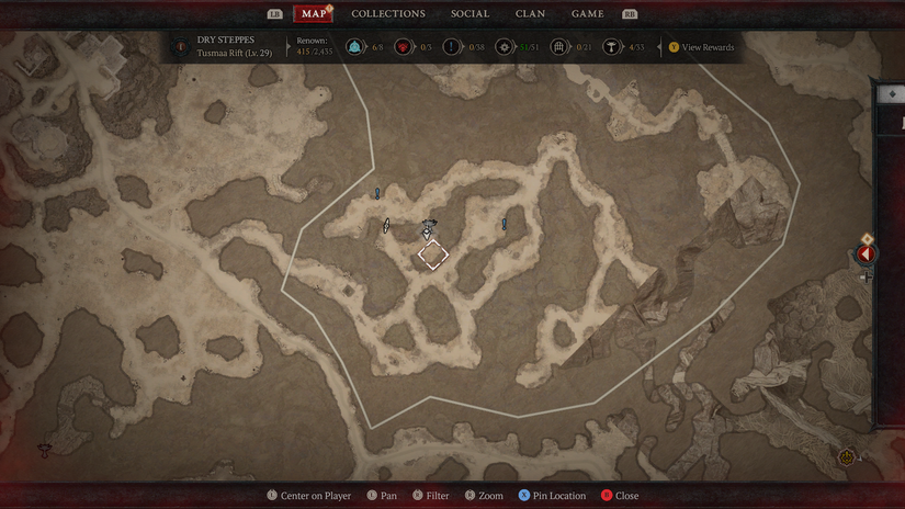 All Dry Steppes Altar of Lilith locations and map in Diablo 4