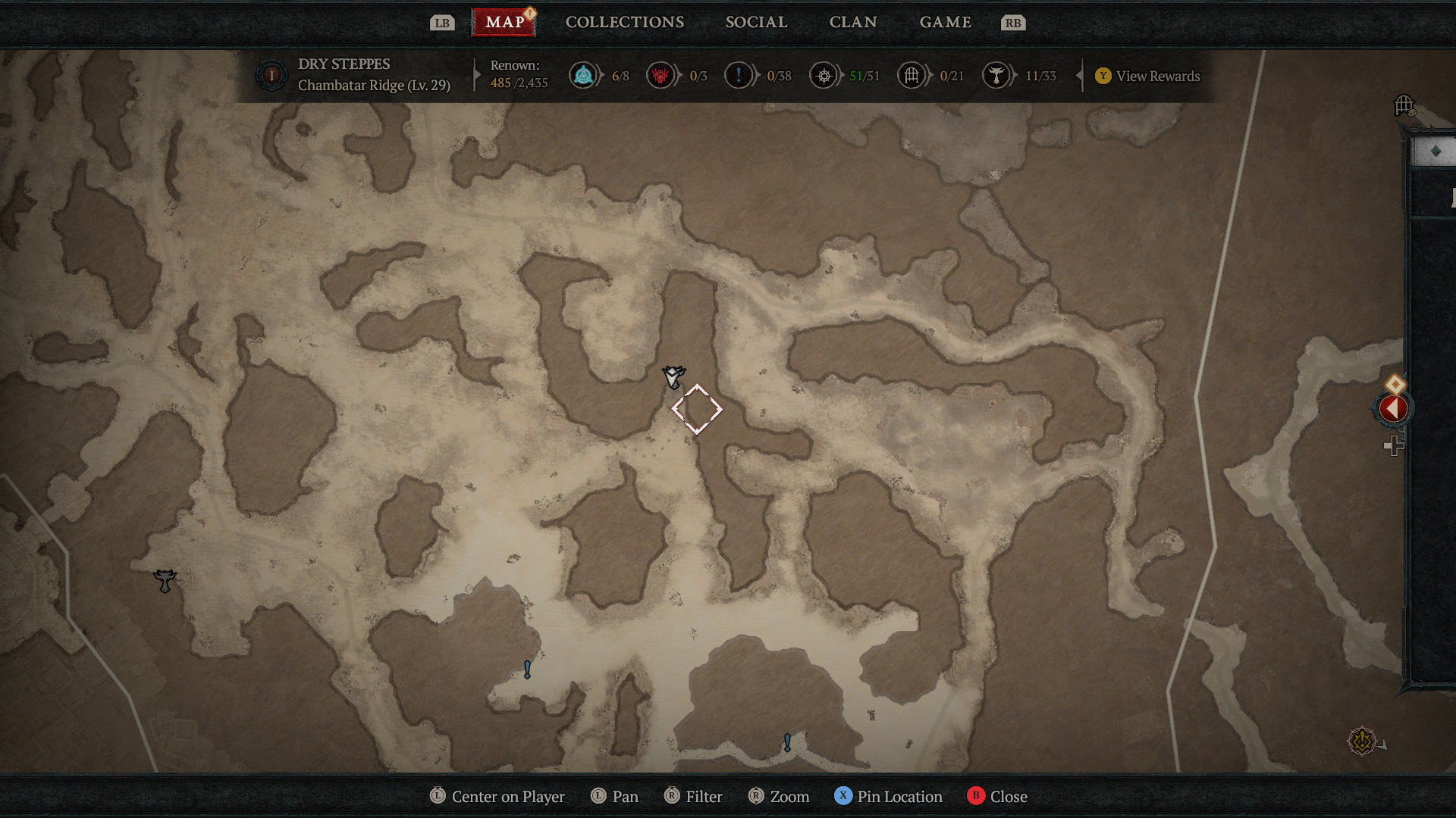 All Dry Steppes Altar of Lilith locations and map in Diablo 4