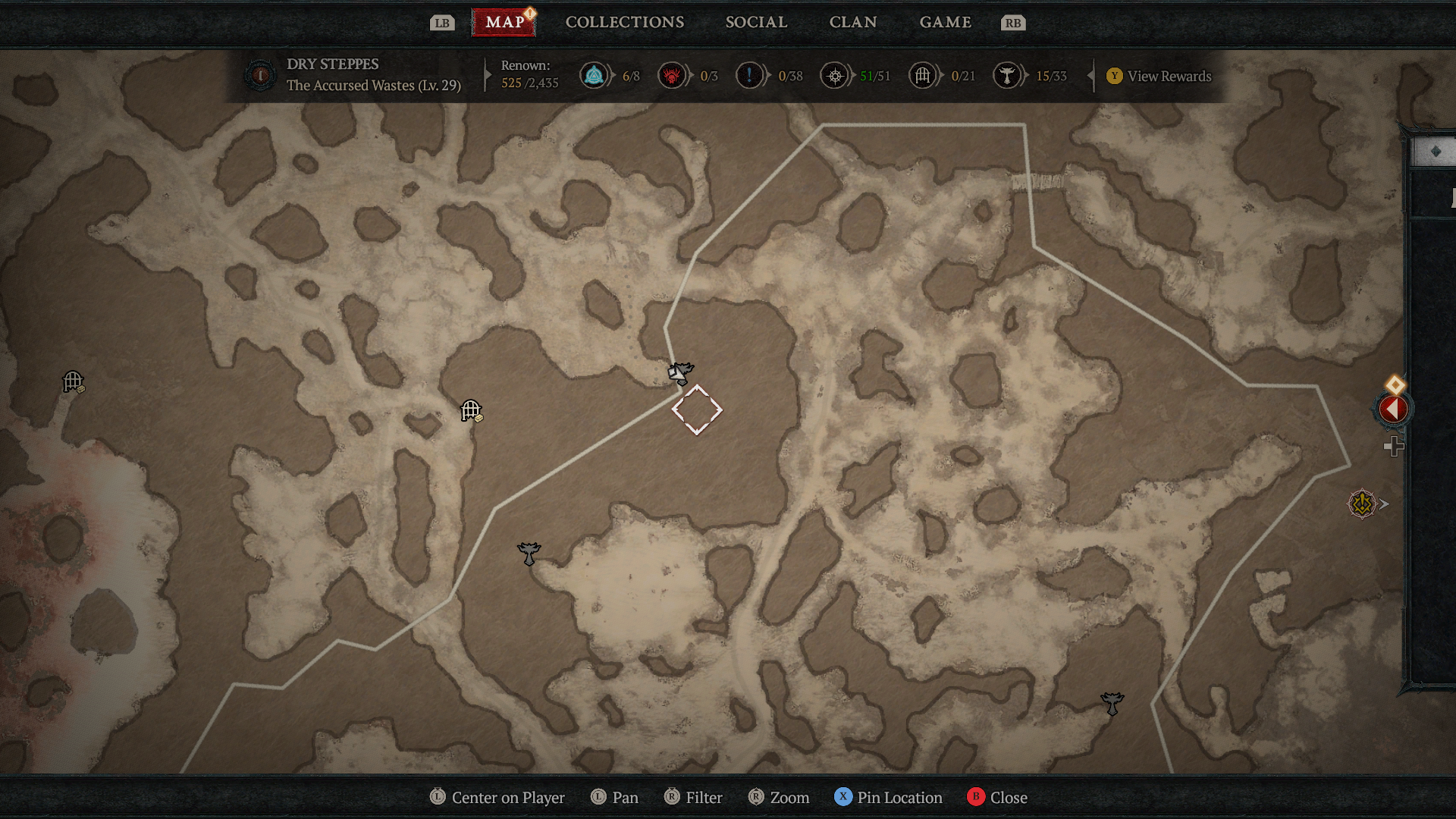 All Dry Steppes Altar of Lilith locations and map in Diablo 4