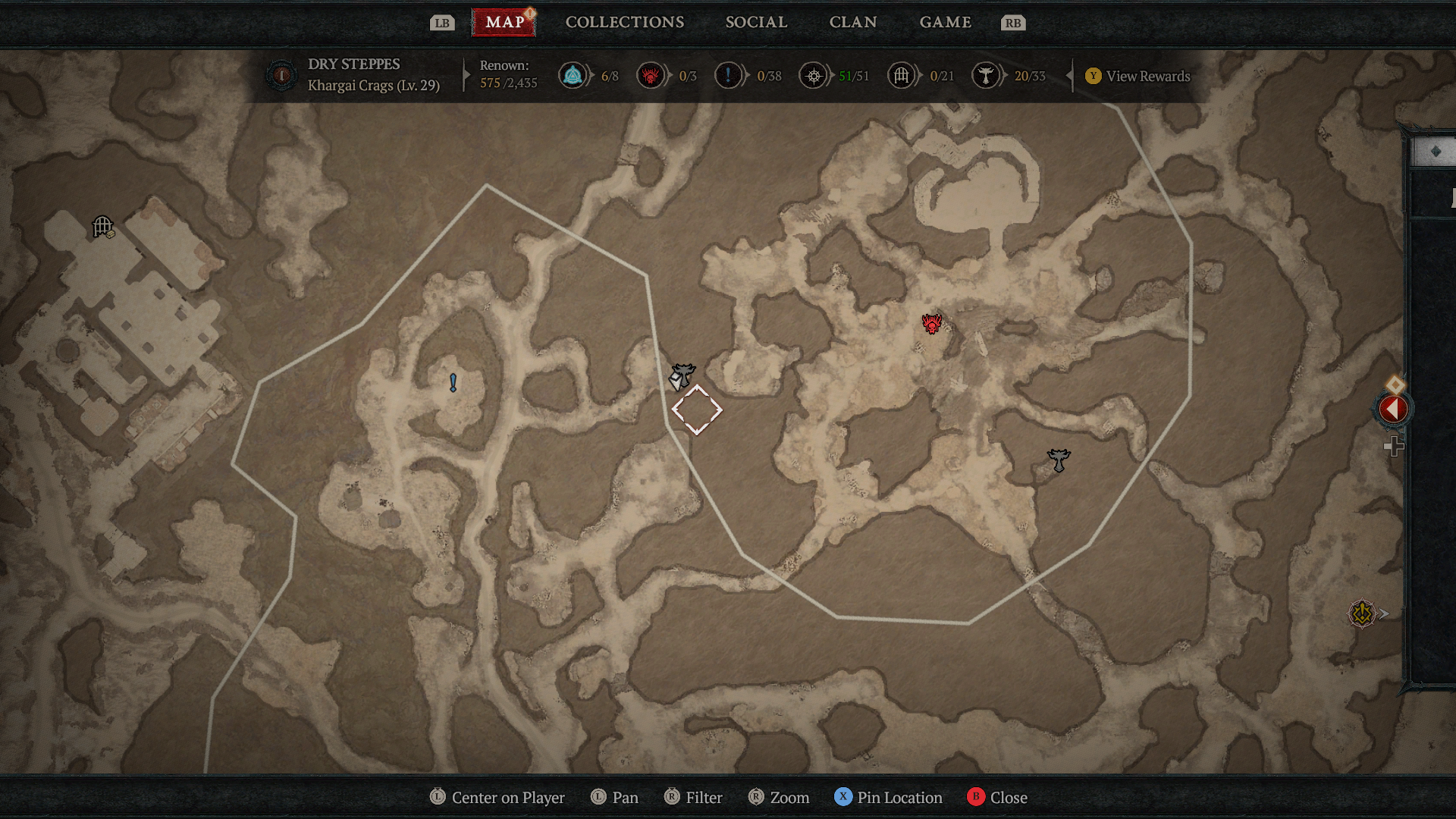 All Dry Steppes Altar of Lilith locations and map in Diablo 4