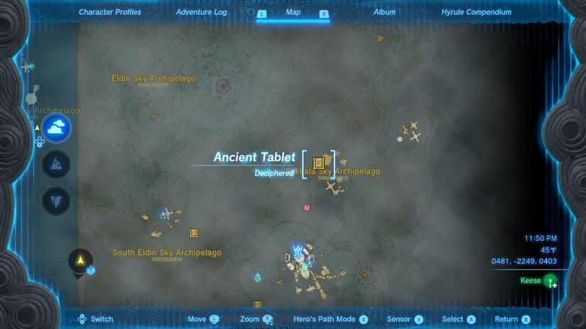 ‘Messages from an Ancient Era’ stone tablet locations in Zelda: TOTK