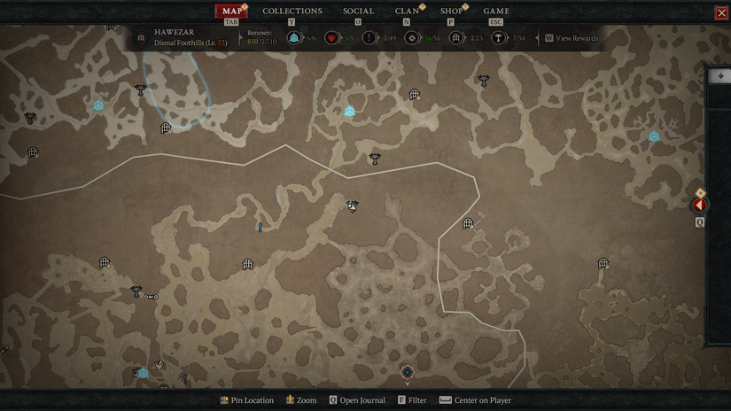 All Hawezar Altar of Lilith locations and map in Diablo 4