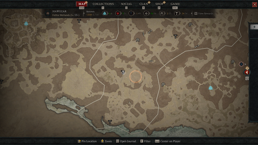 All Hawezar Altar of Lilith locations and map in Diablo 4