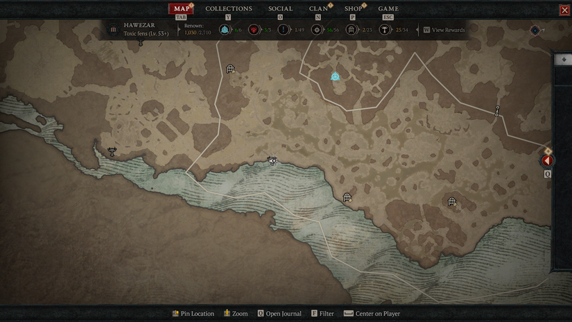 All Hawezar Altar of Lilith locations and map in Diablo 4