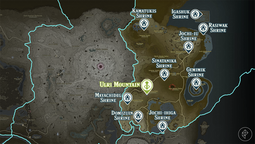 Shrine map and locations for Zelda: Tears of the Kingdom