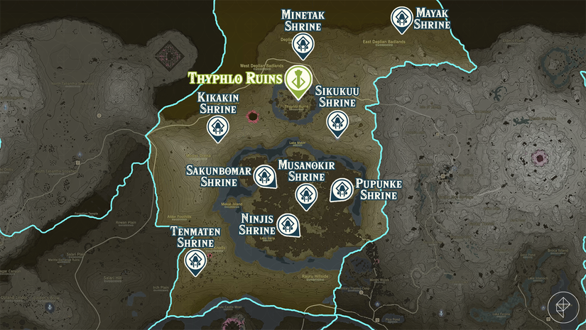 Shrine map and locations for Zelda: Tears of the Kingdom