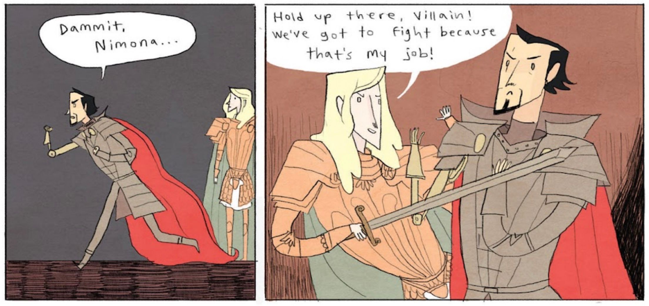Nimona the movie loses a lot by nerfing the comic’s best relationship