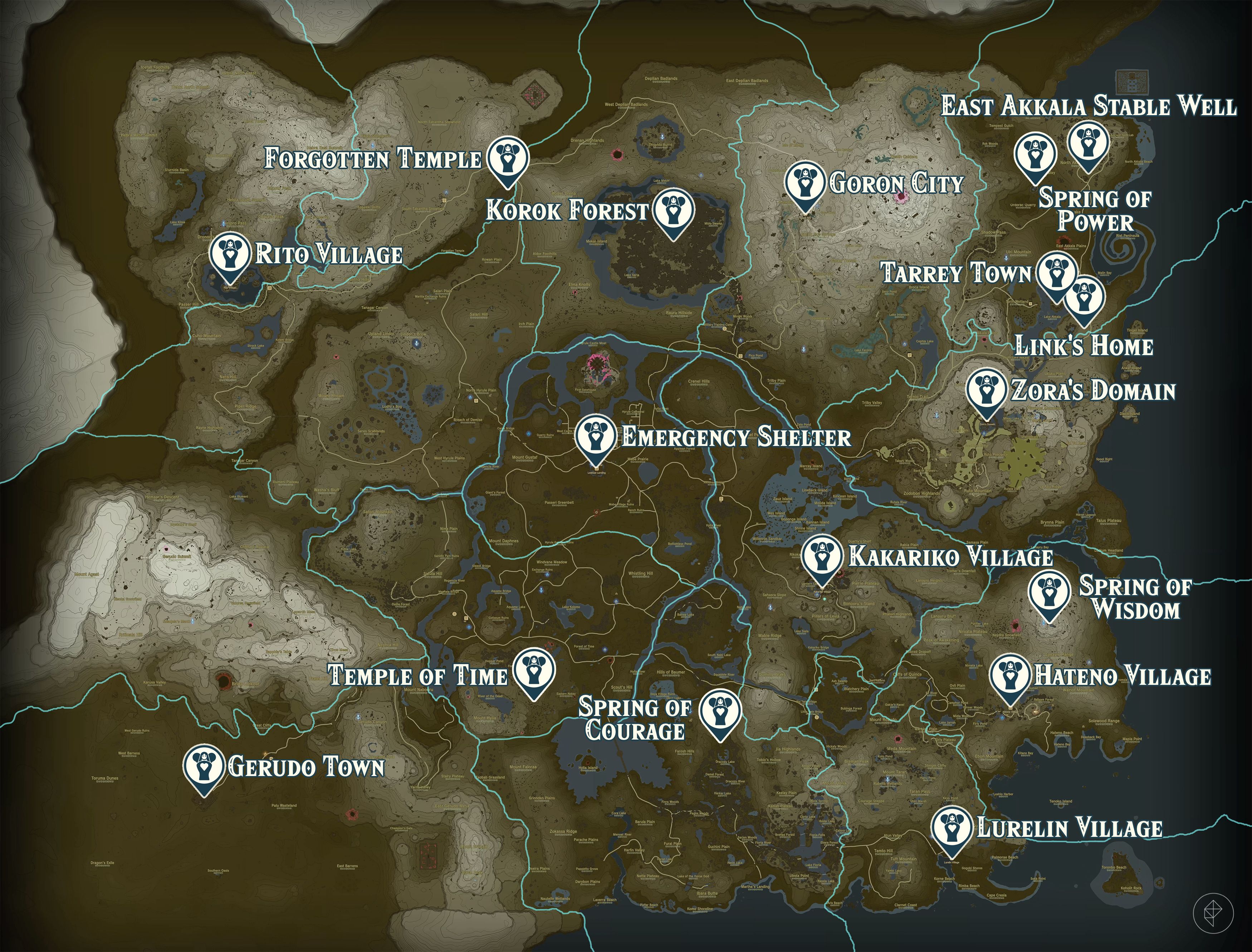 Goddess Statue locations in Zelda: Tears of the Kingdom