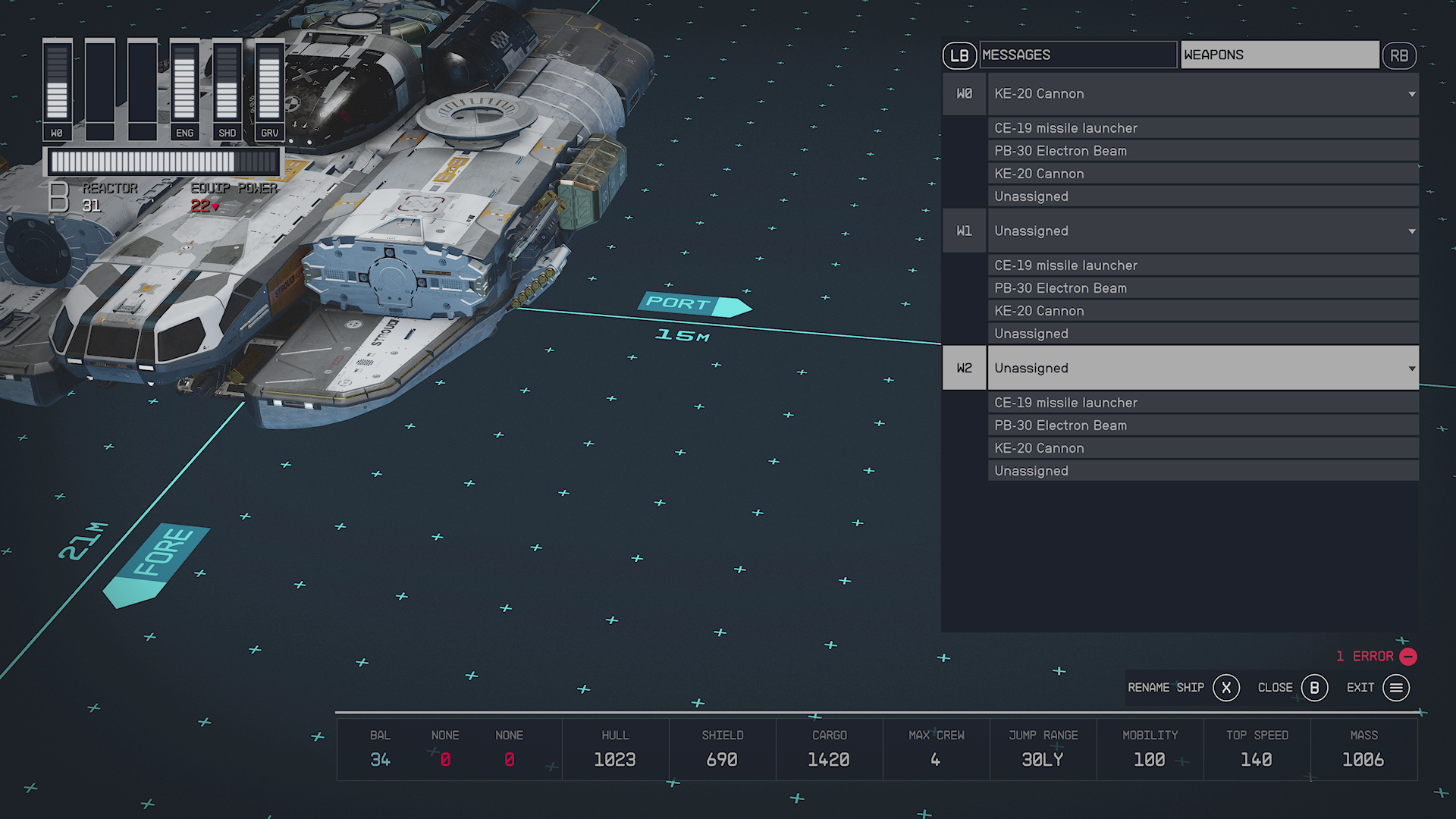 How to assign a weapon to a group in Starfield