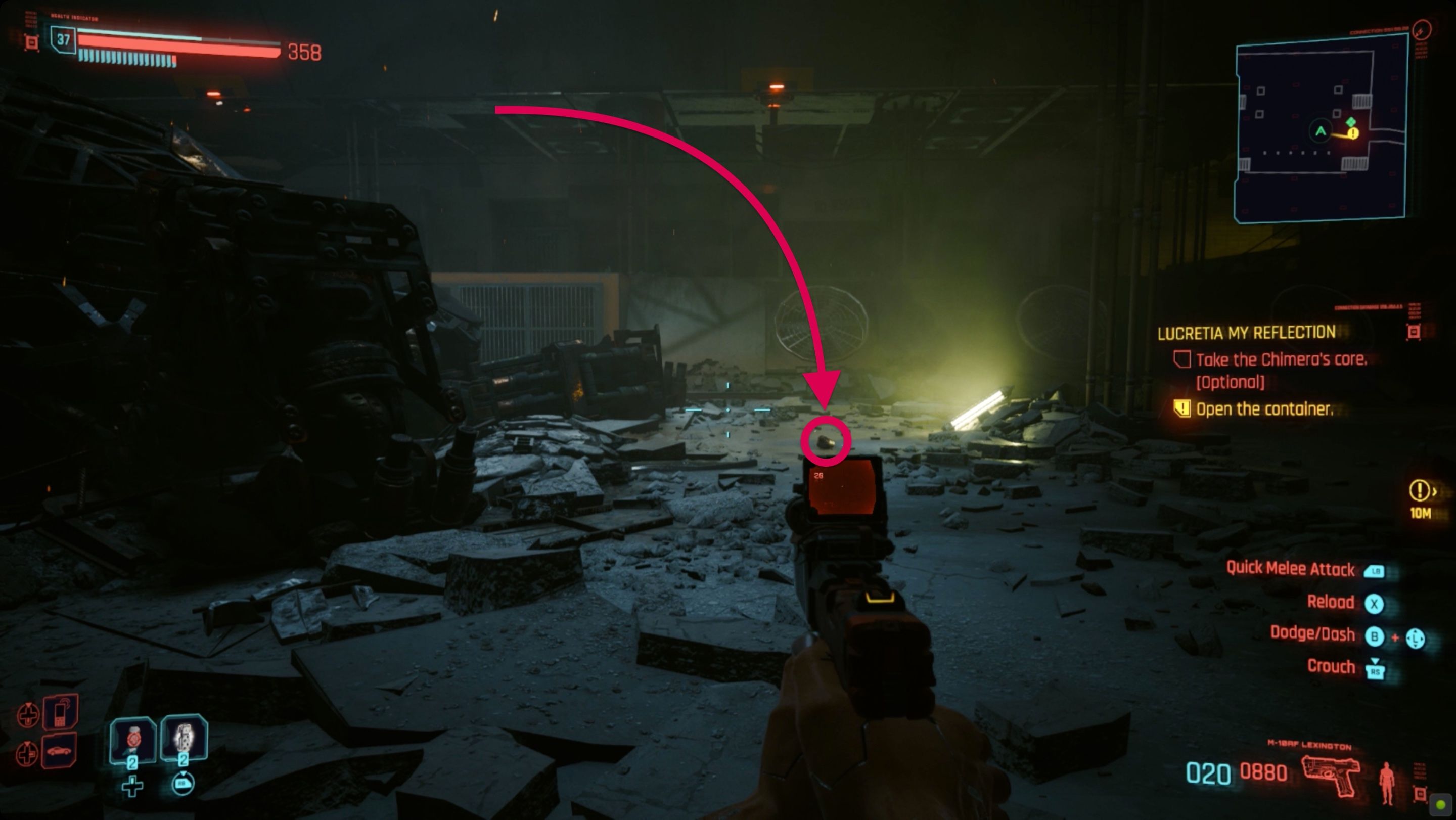 How to take the Chimera core in Cyberpunk 2077 Phantom Liberty