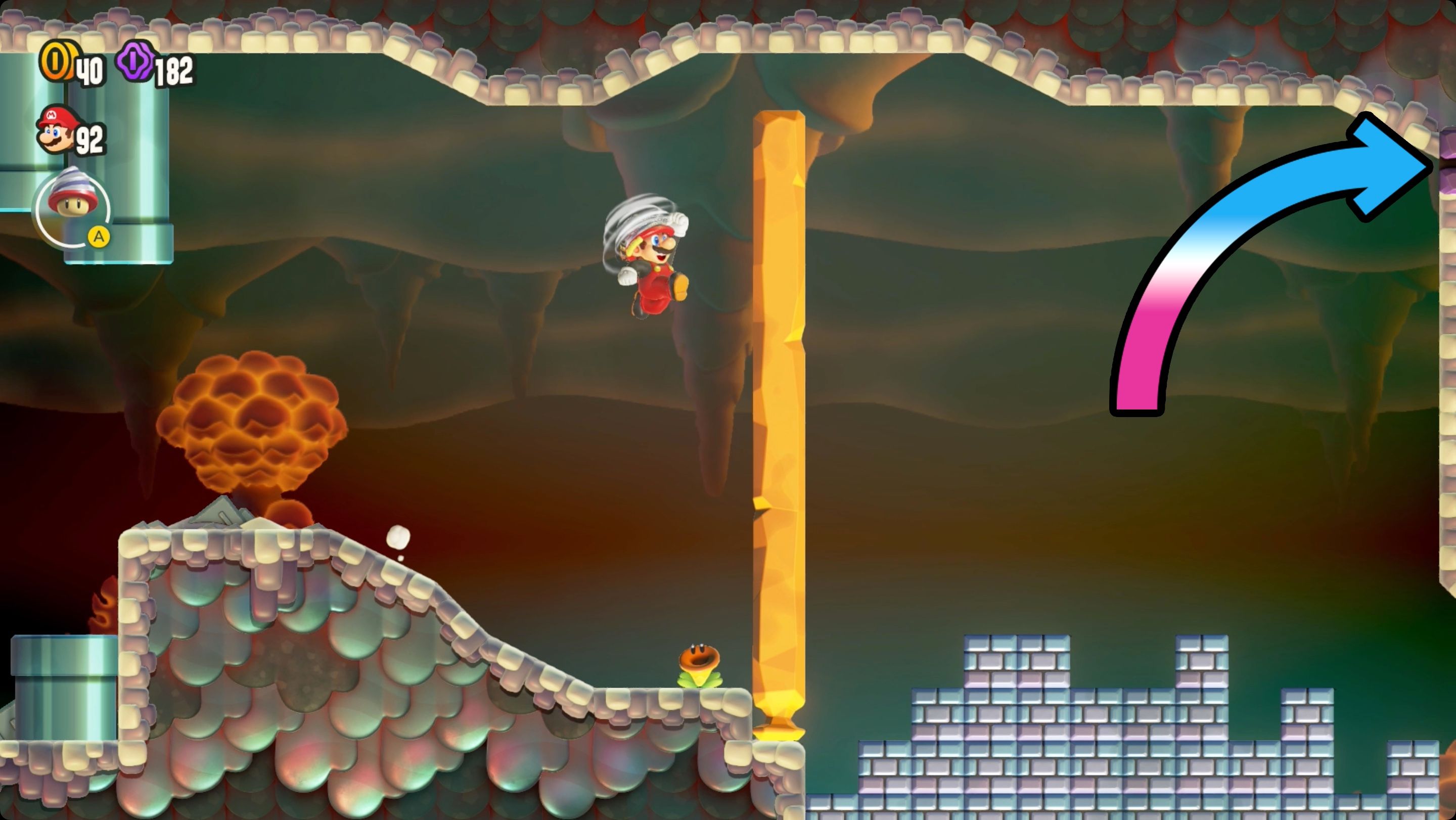 Where the Rrrumbas Rule secret exit location in Super Mario Wonder