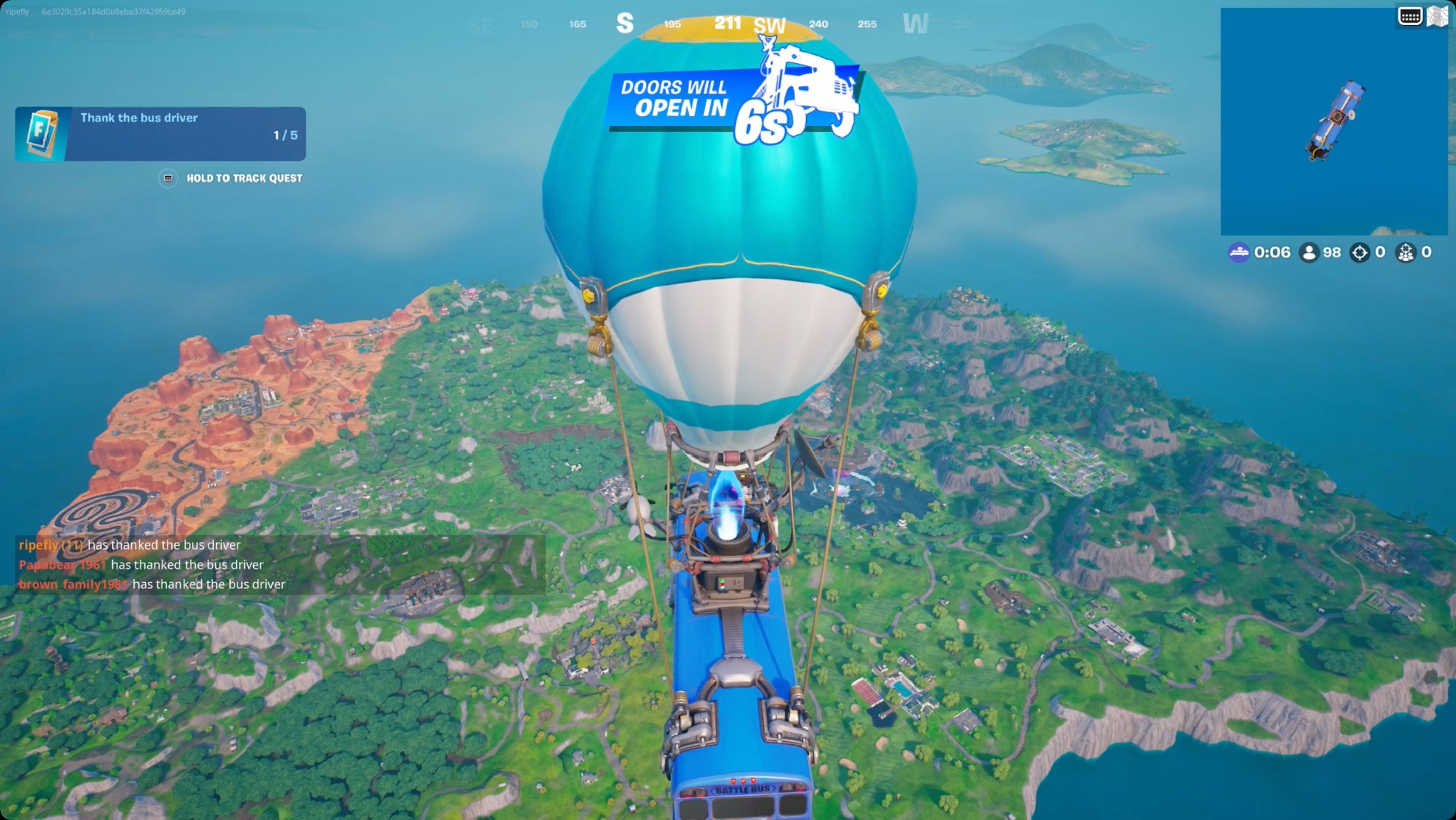 How to thank the bus driver in Fortnite