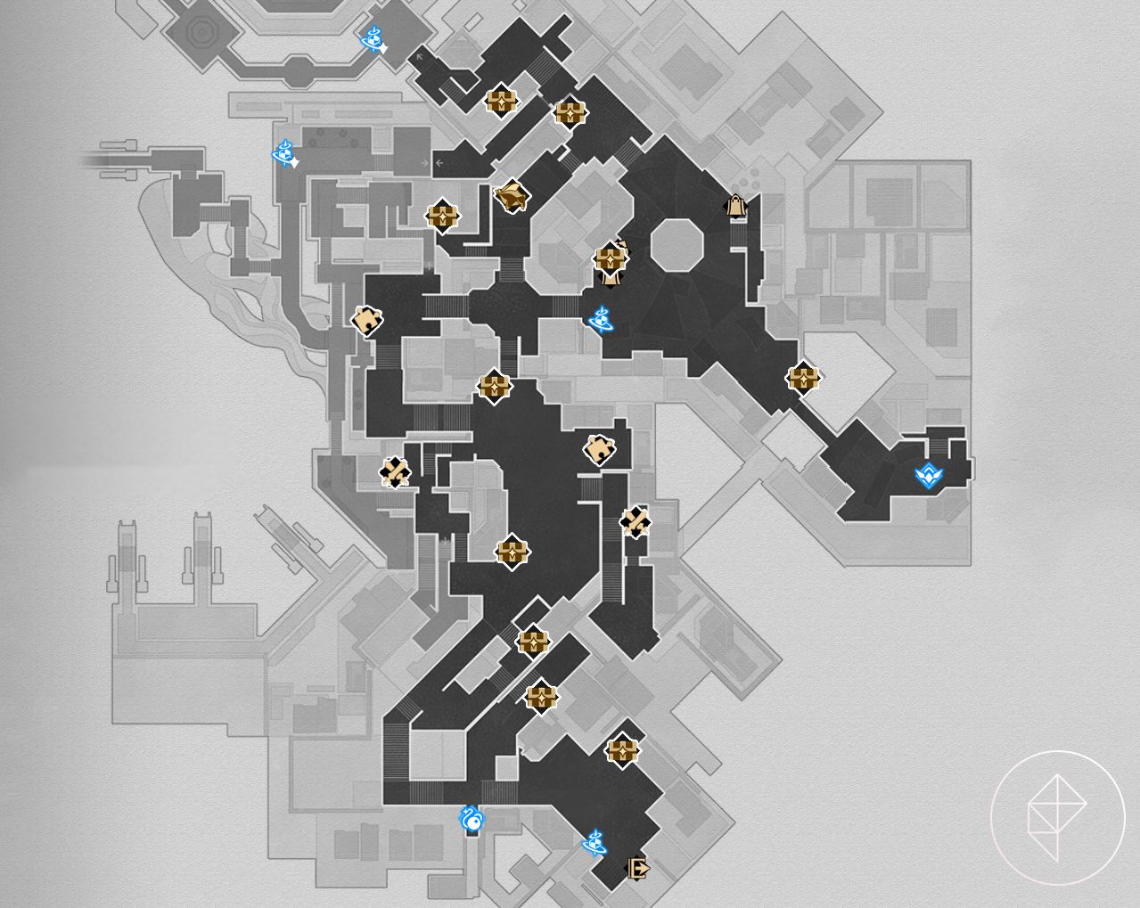 Honkai: Star Rail Xianzhou Luofu treasure chest locations and map