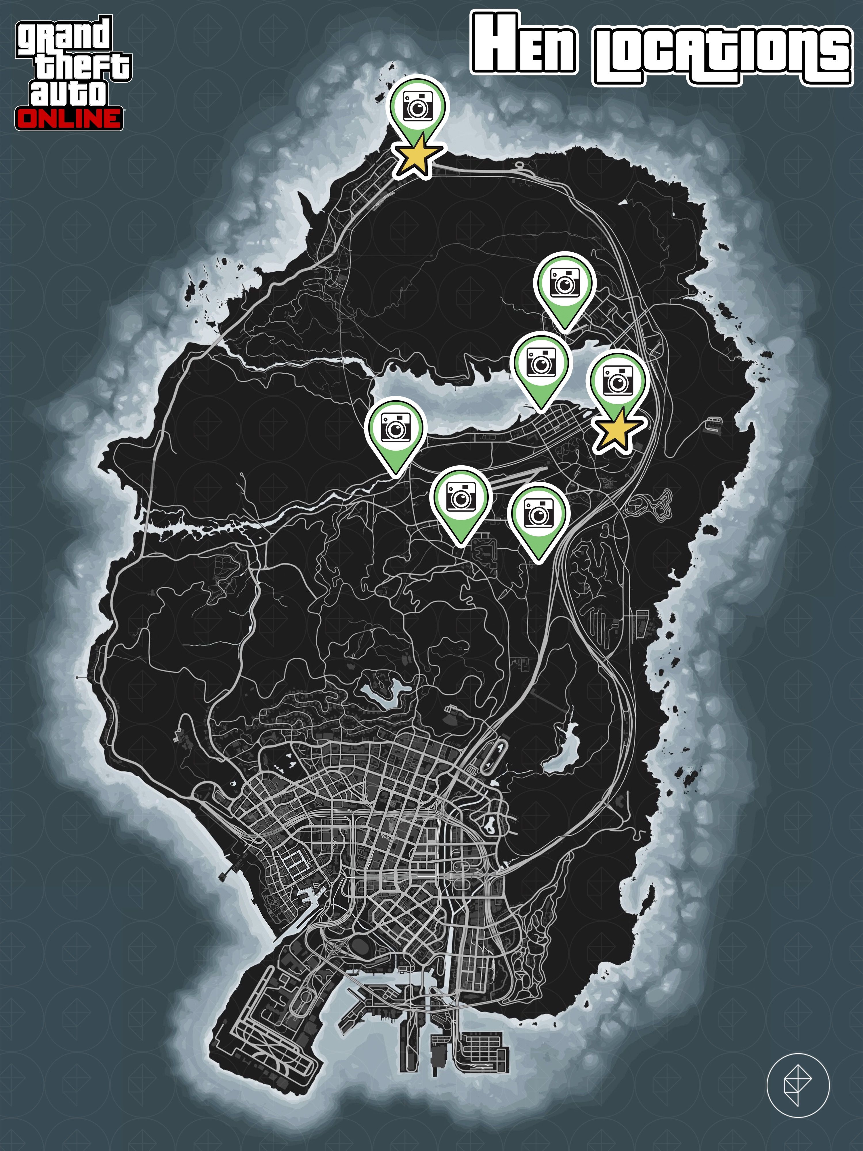 Animal locations list in GTA Online