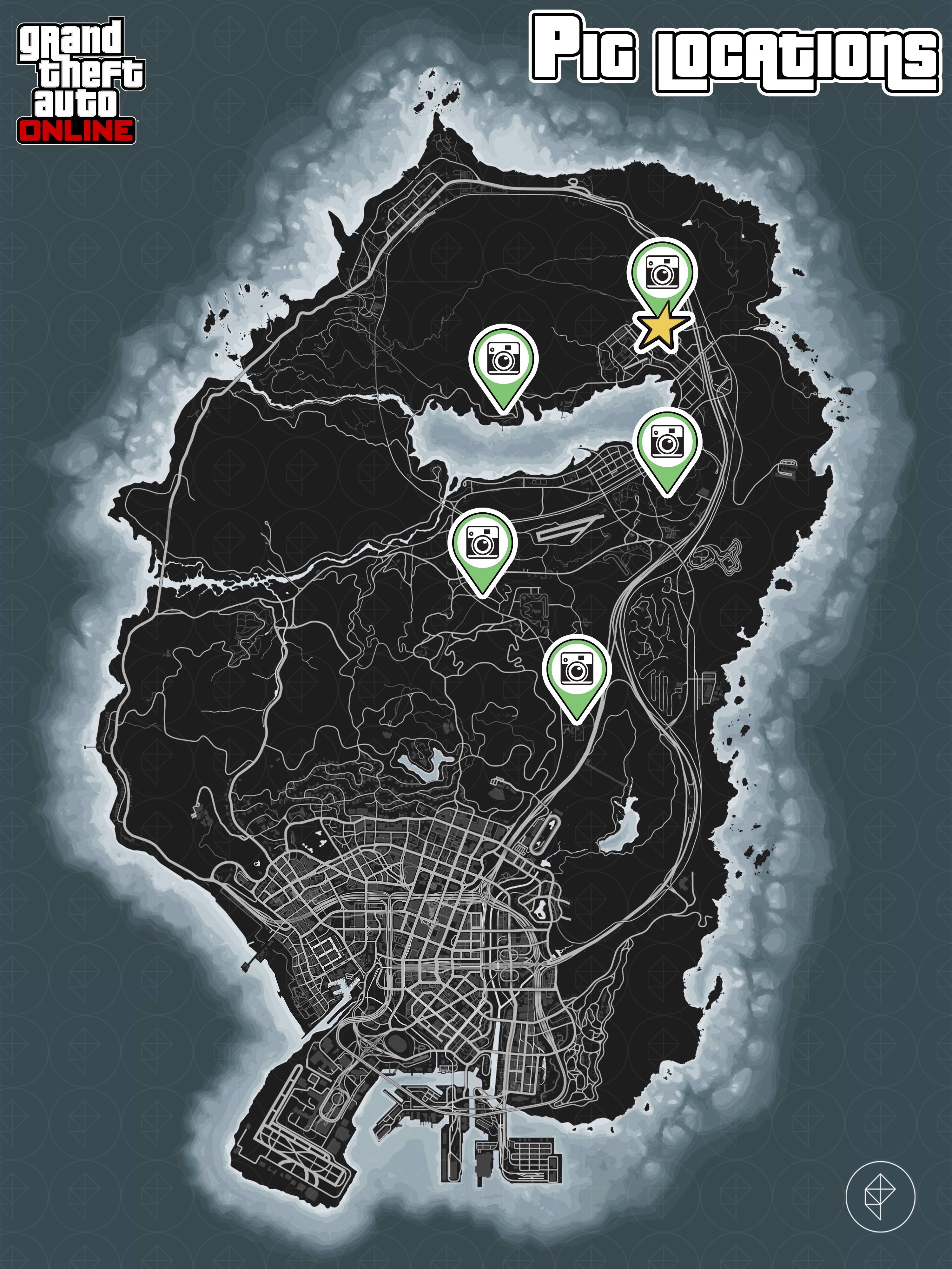 Animal locations list in GTA Online