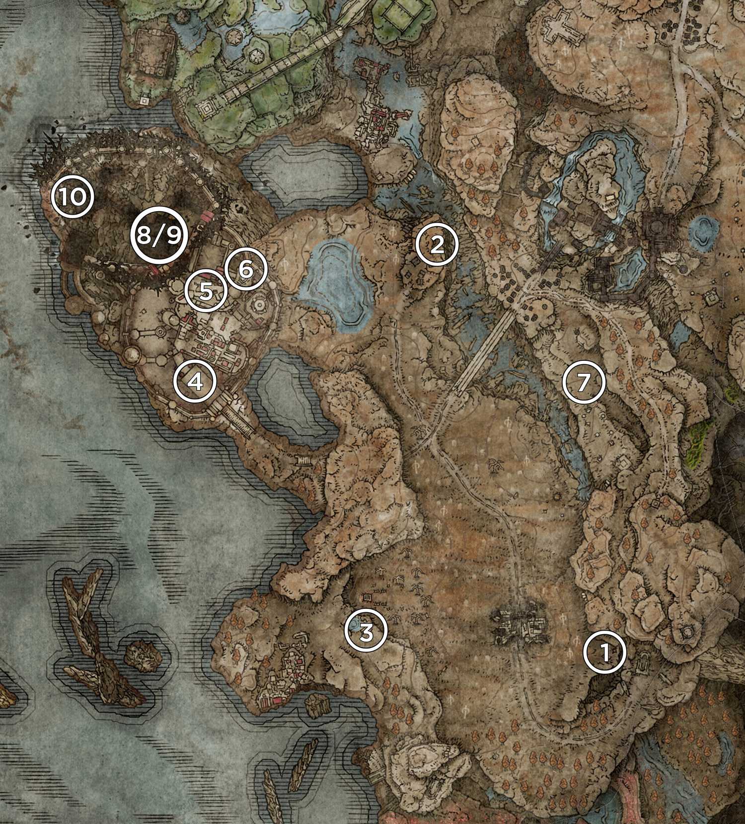 All Revered Spirit Ash locations map in Elden Ring DLC