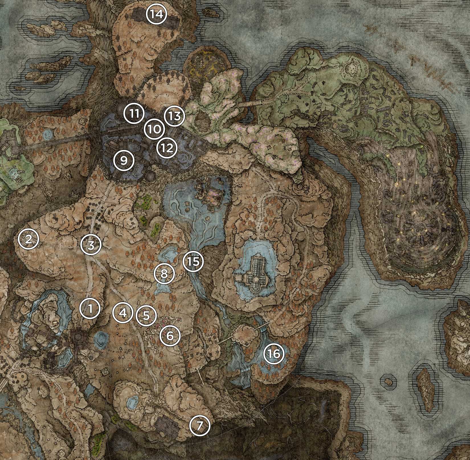 All Scadutree Fragment locations map in Elden Ring DLC