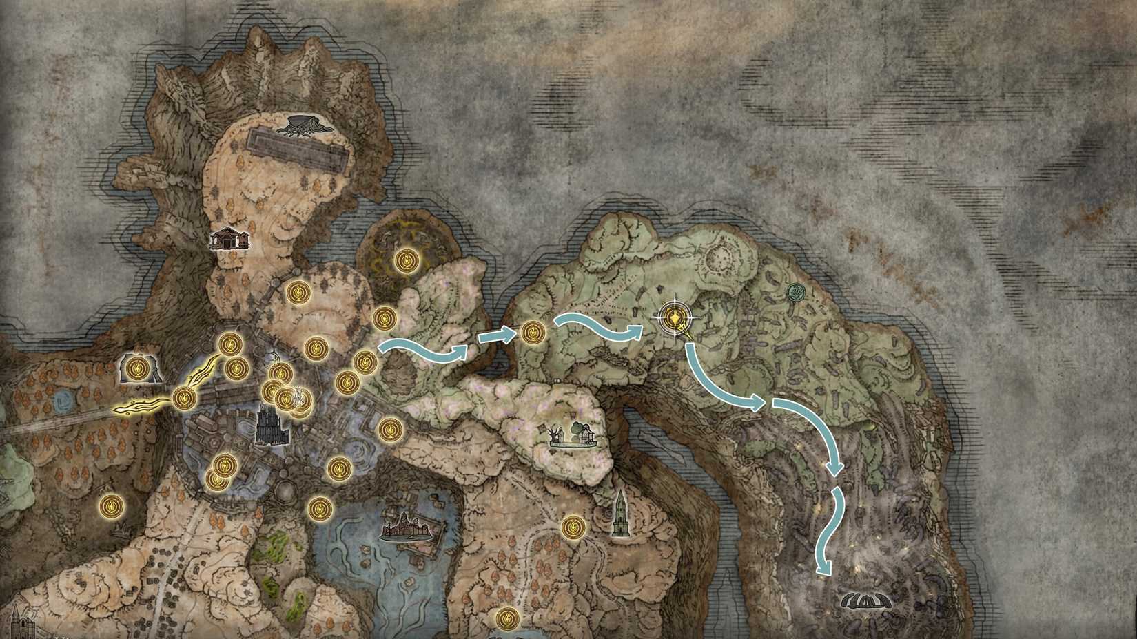 Ruins Map 1st, 2nd, 3rd locations in Elden Ring DLC