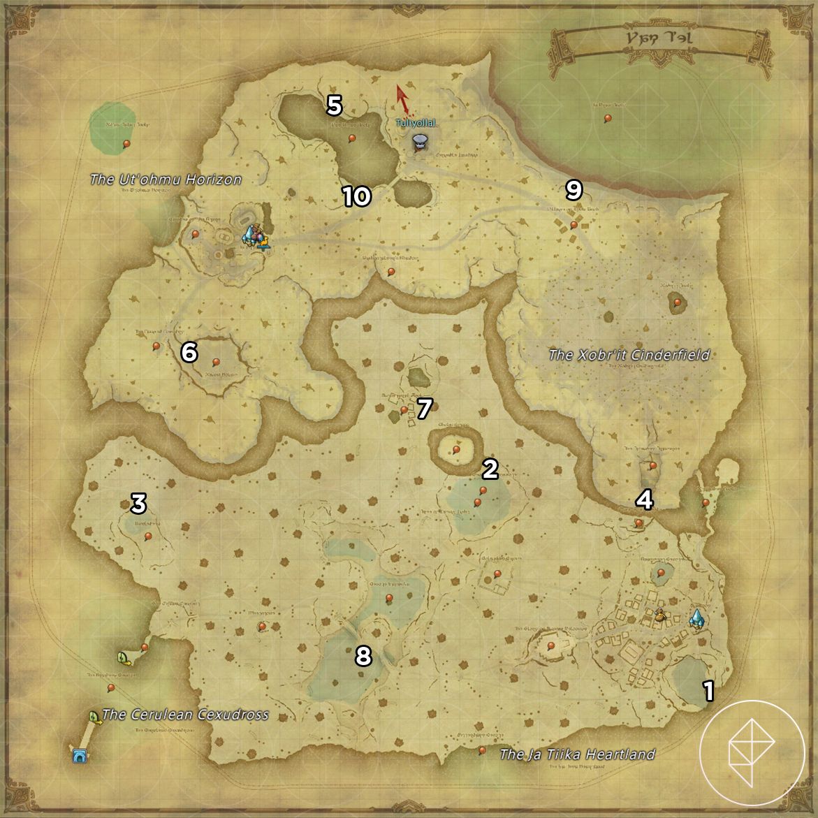 Dawntrail aether current locations in FFXIV
