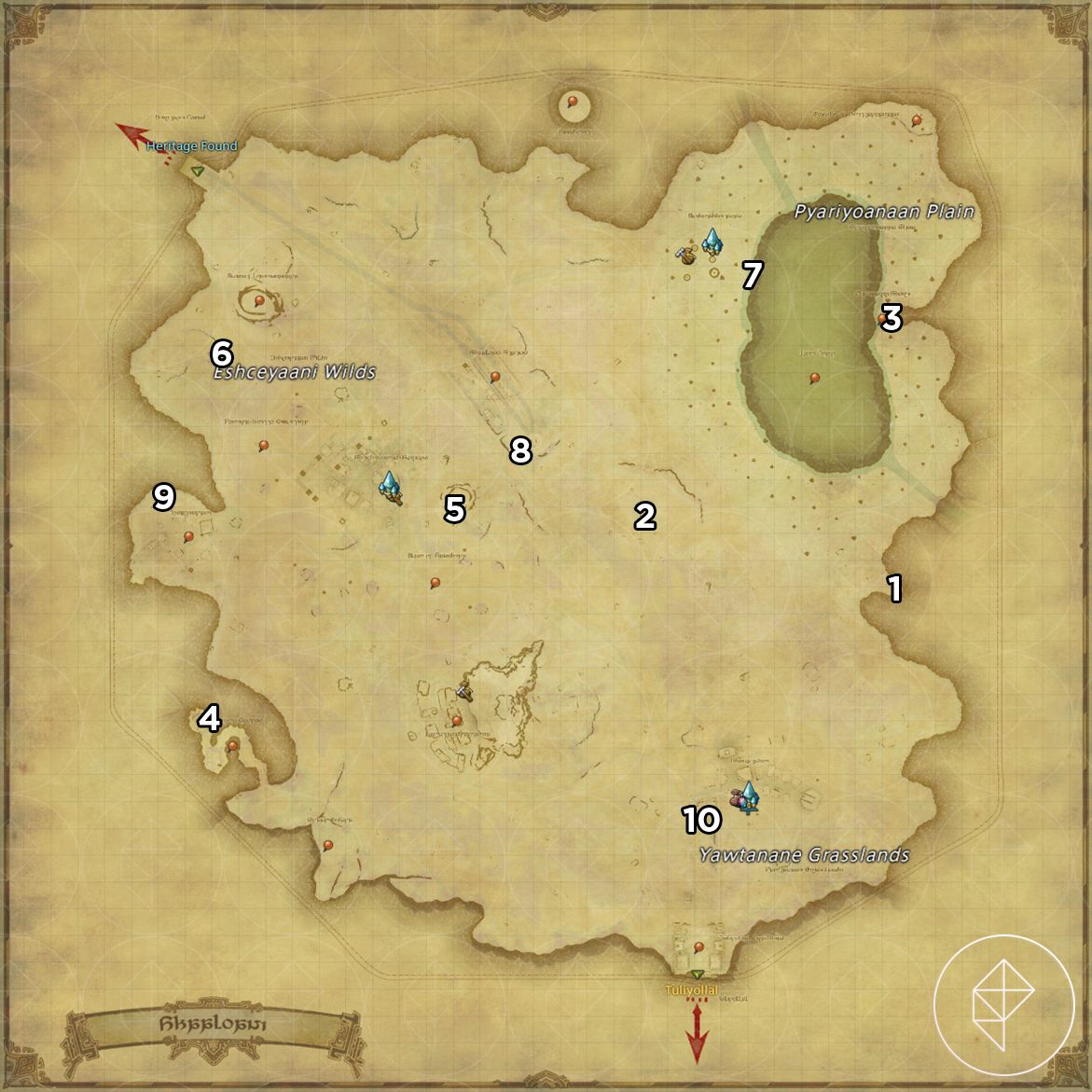 Dawntrail aether current locations in FFXIV