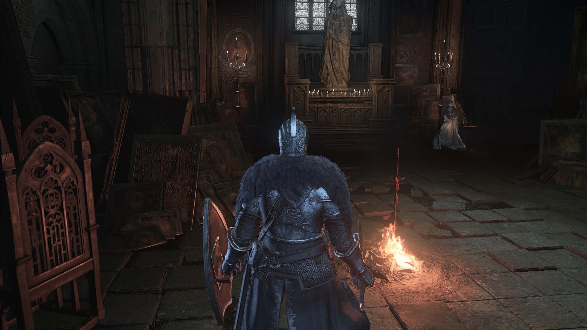 Dark Souls 3: Ashes of Ariandel walkthrough 2. Rope Bridge Cave bonfire