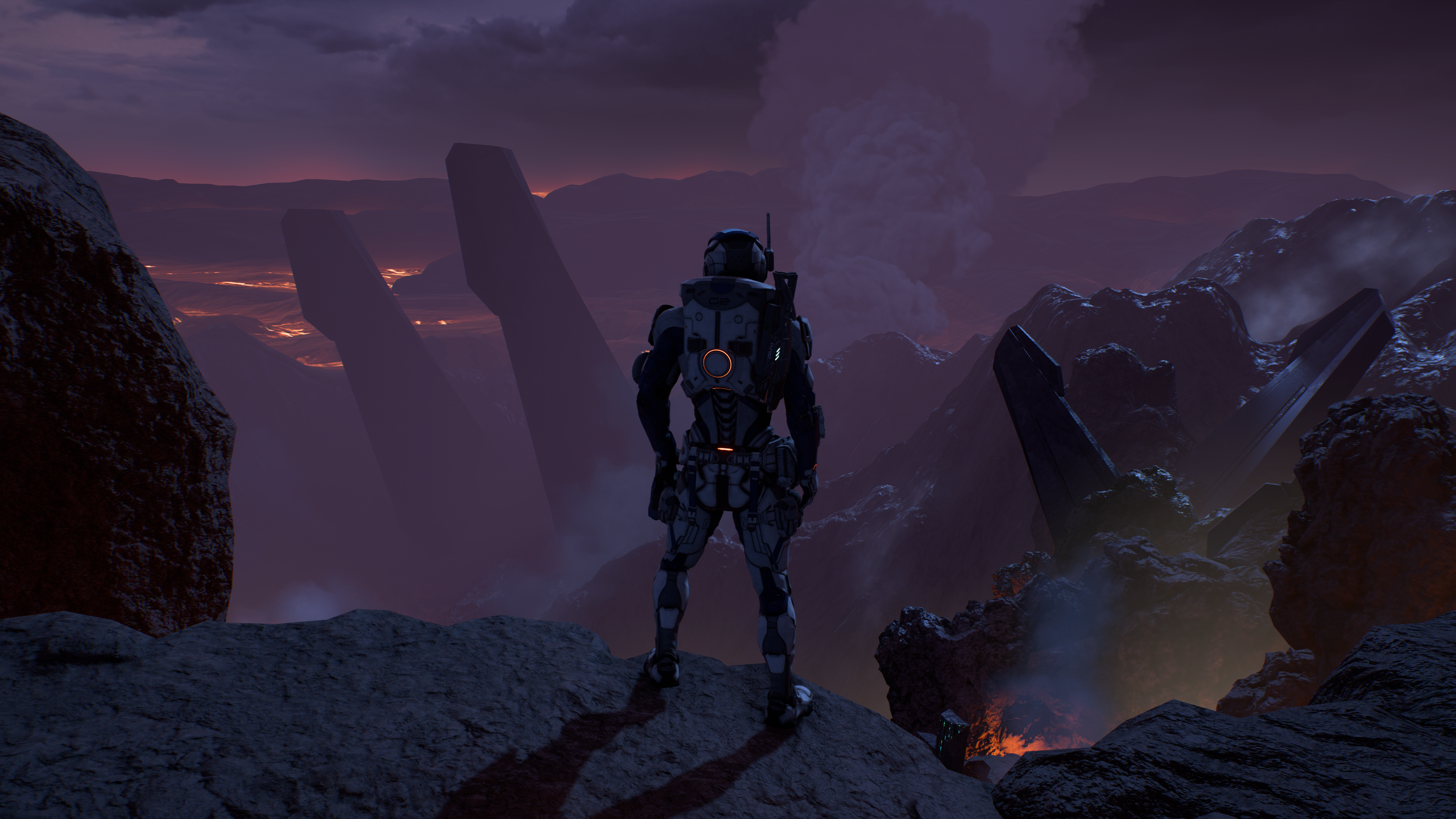 Mass Effect: Andromeda - standing on a cliff