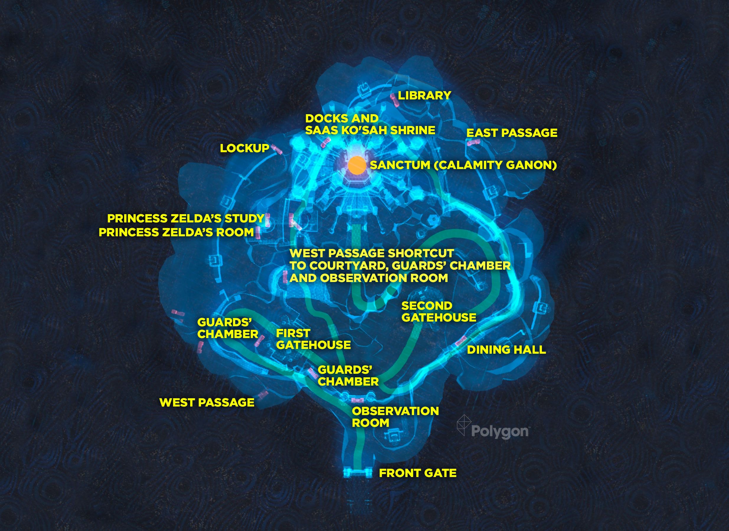 Zelda: Breath of the Wild guide: Hyrule Castle maps